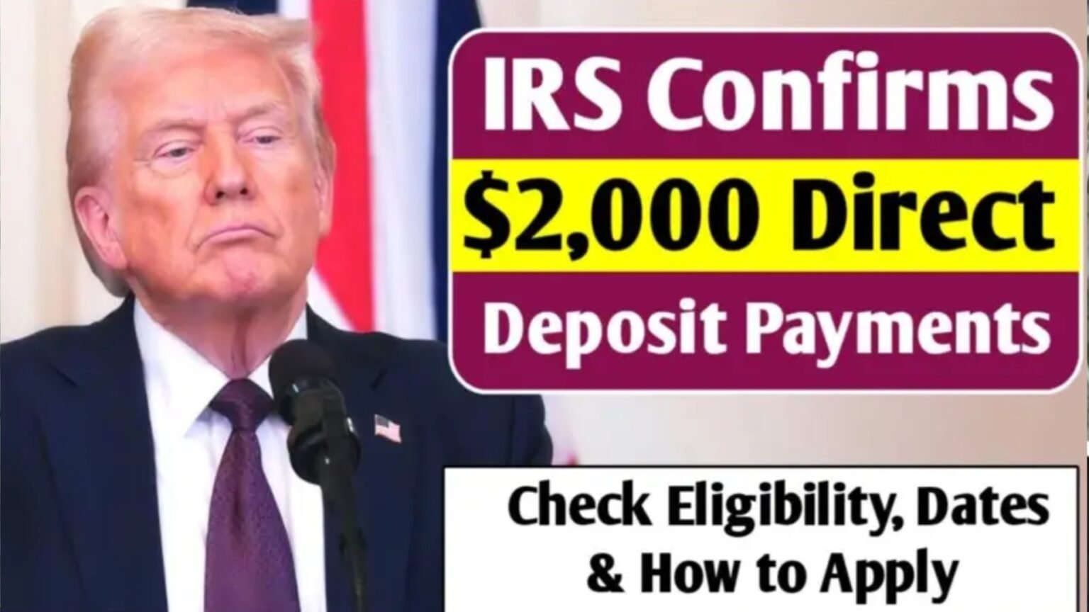 IRS Confirms $2,000 Direct Deposit Payments for December 2025 ...